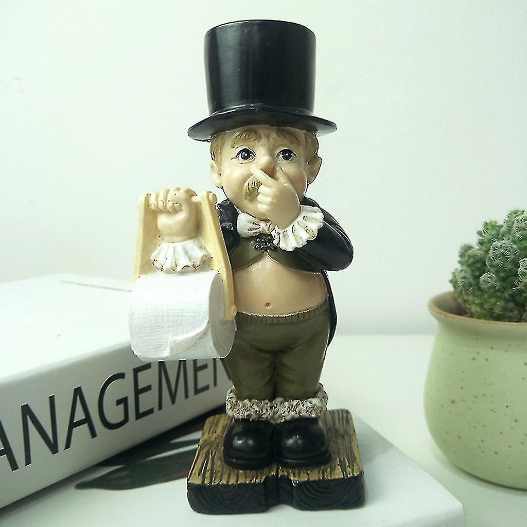 Papier toilette Rack Toilette Butler Mignon Dessin Animé Debout Homme ...