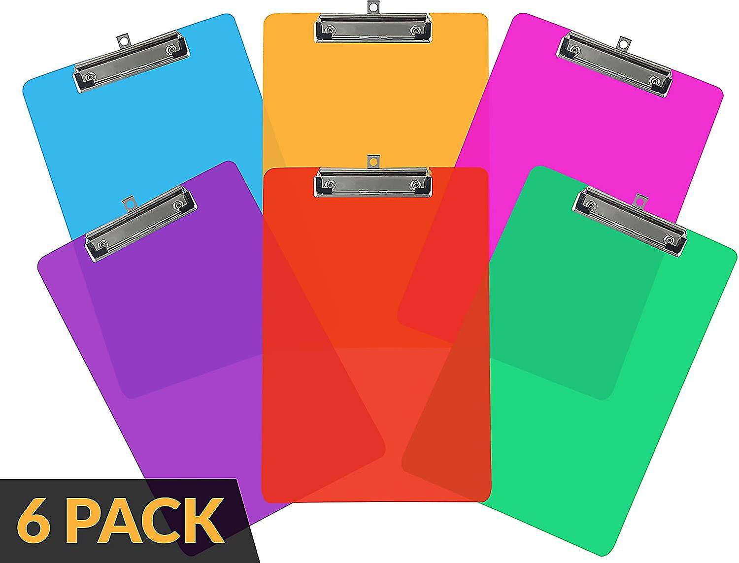 Coloured Plastic Clipboards | (a4 Size) Multi Pack Clipboard | Holds ...