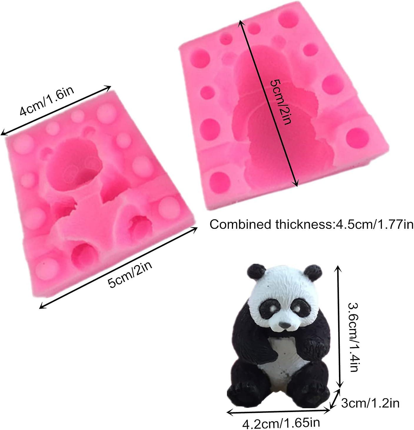 Small Panda Silicone Fondant Mold, Baby Shower Silicone Moulds for Soap ...