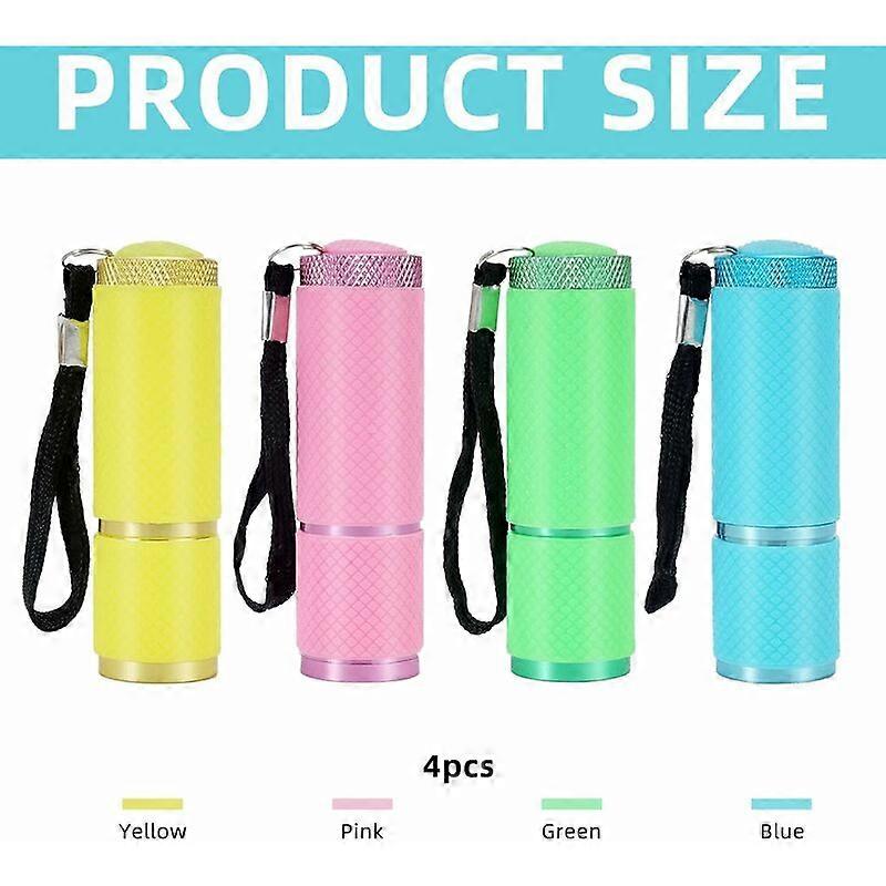 LED Torch, 4 Piece Flashlight, Ultra Powerful Led Torch, Mini ...
