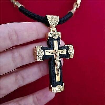 Elegant Handcrafted Rosary with Ornate Golden Crosses, Handmade Jesus ...