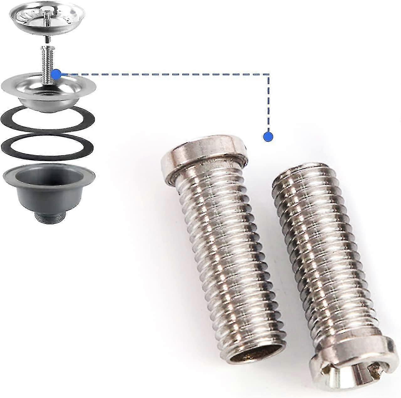 Sink, 2 Pieces 45mm Banjo Bolt For Strainer Valves, Stainless Steel ...