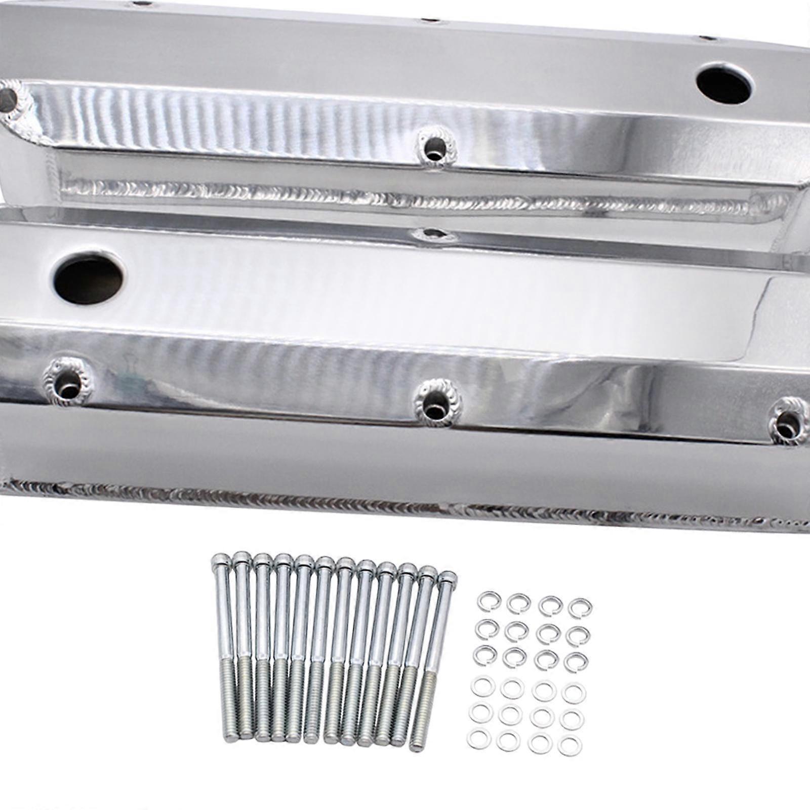 Fabricated Aluminum Valve Covers Kit Polished for Ford Sbf 289 302 351W ...