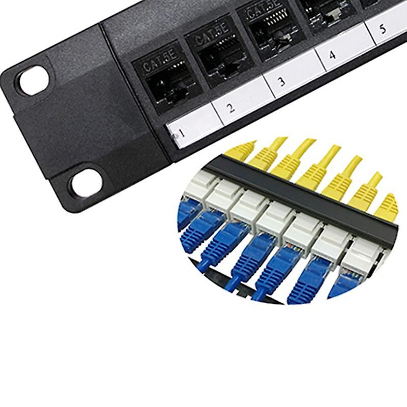 8 Port Straight-Through CAT6 Patch Panel RJ45 Network Cable Adapter ...