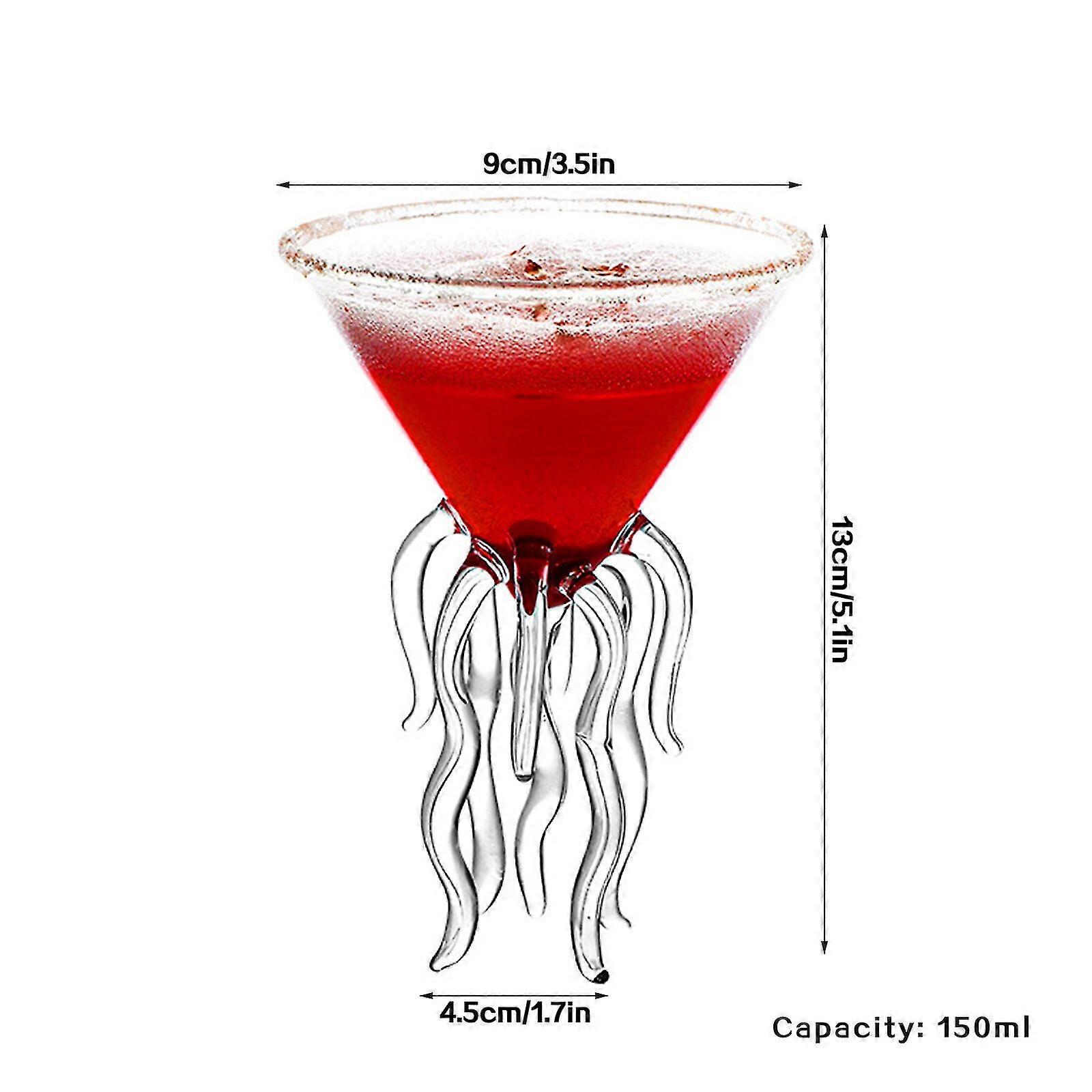 Octopus Cocktail Glass Transparent Jellyfish Glass Cup Juice Glass ...