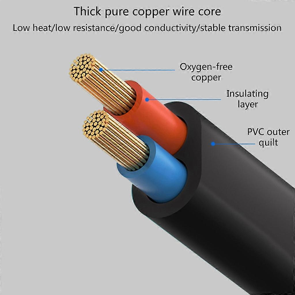 16.4ft IEC320 C7 to Figure 8 C8 Power Cable Male to Female Connector ...