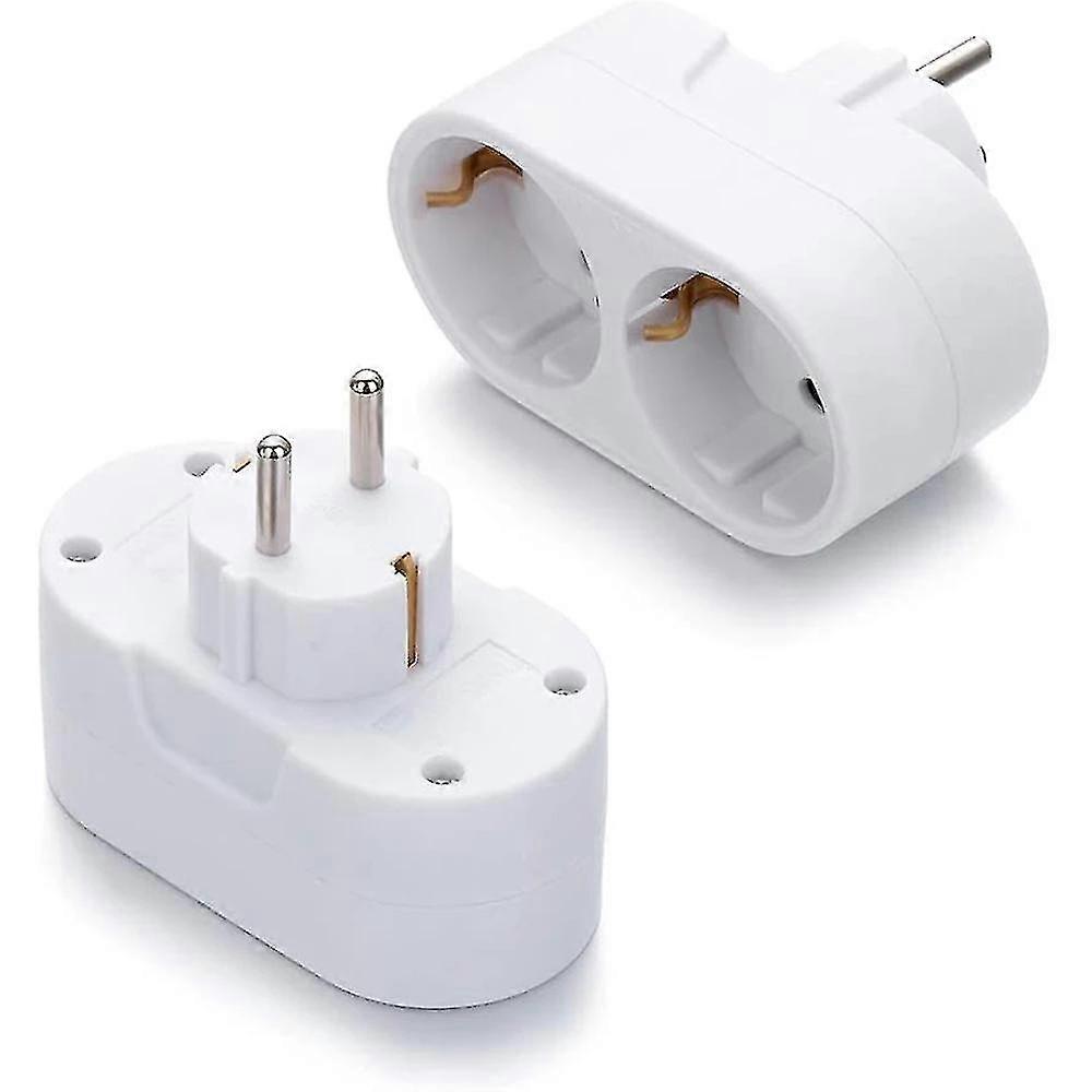 2 Slot Double Plug Multiple Plug Socket Multi Plug Adapter Horizontal ...