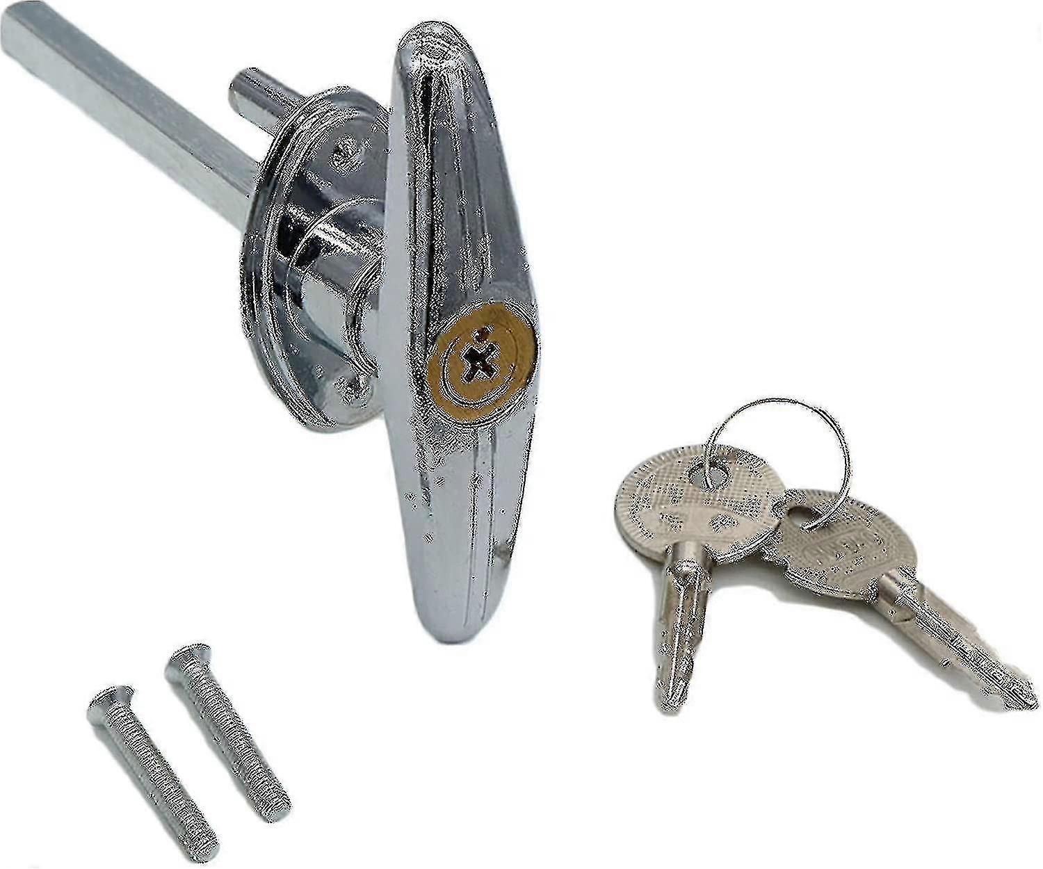 Garage Door Keyed T-handle Lock Kit With 2keys,universal Shed Door Lock ...