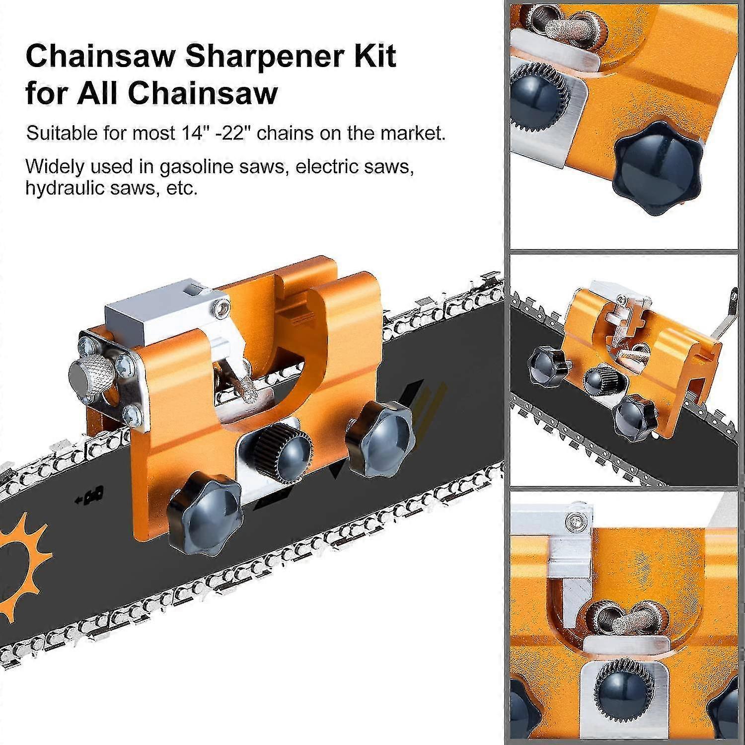 Chainsaw Sharpener, Hand-crank Portable Chainsaw Chain Sharpening Jig ...