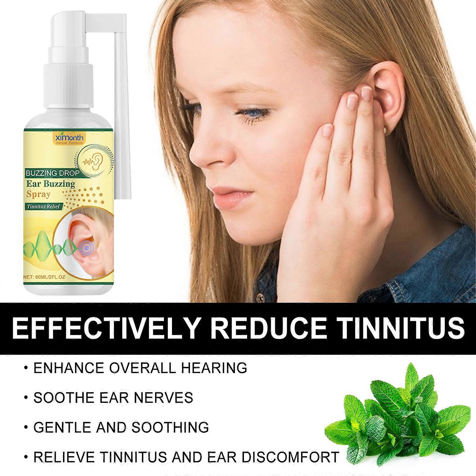 Ear Buzzing Spray 60ml, Tinnitus Relief for Ringing Ears, Tinnitus ...