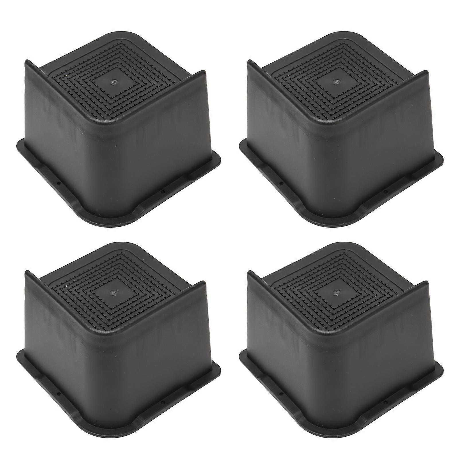 4PCS Bed Risers ABS L Shape Anti Slip Chair Leg Extra Lifts Furniture ...