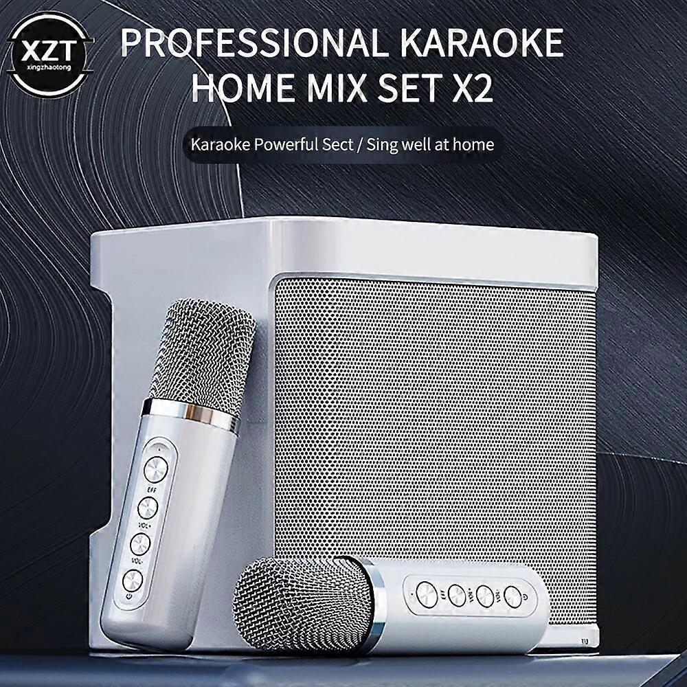 Family KTV Audio Set Dual Wireless Microphone Integrated Singing ...