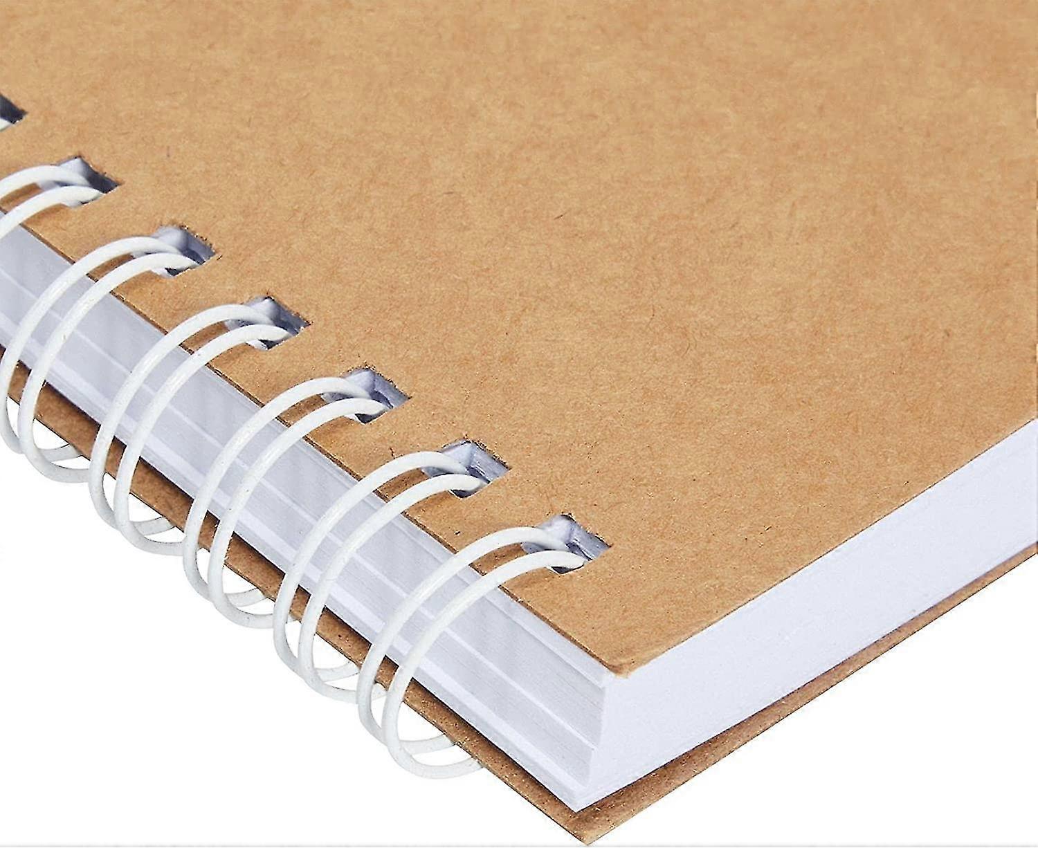Mini Kraft Notebooks, Unlined A6 Spiral 90-sheet Plain Journal (3.5x5.5 ...