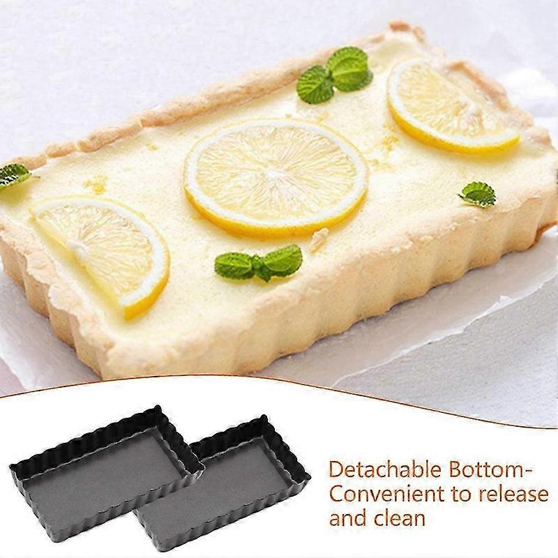 Mini Tart Pan Square 4 Inch with Removable Bottom Quiche Pan Nonstick ...