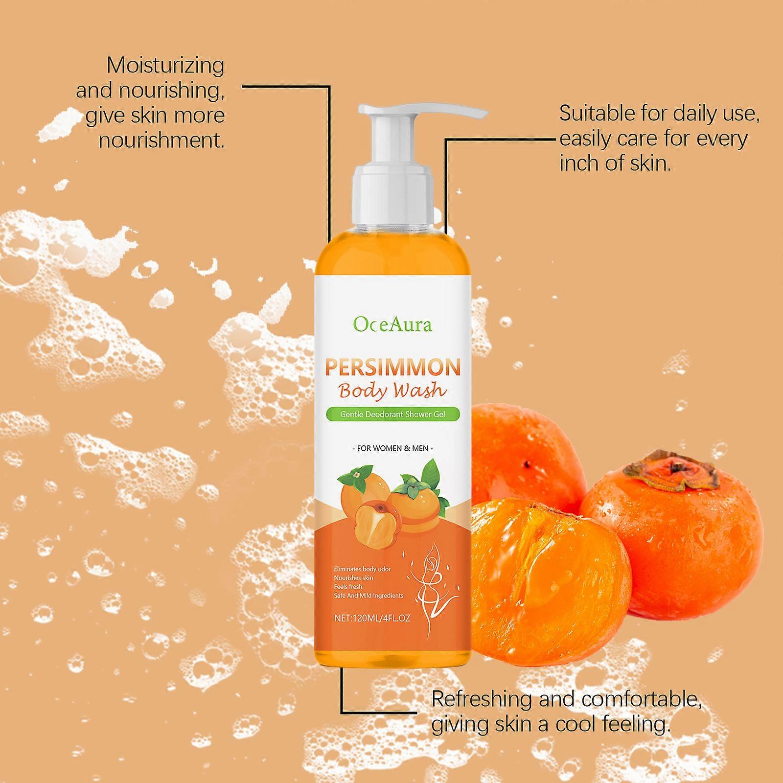 Persimmon Body Wash for Body Odor Control, Purifying Deodorizing ...