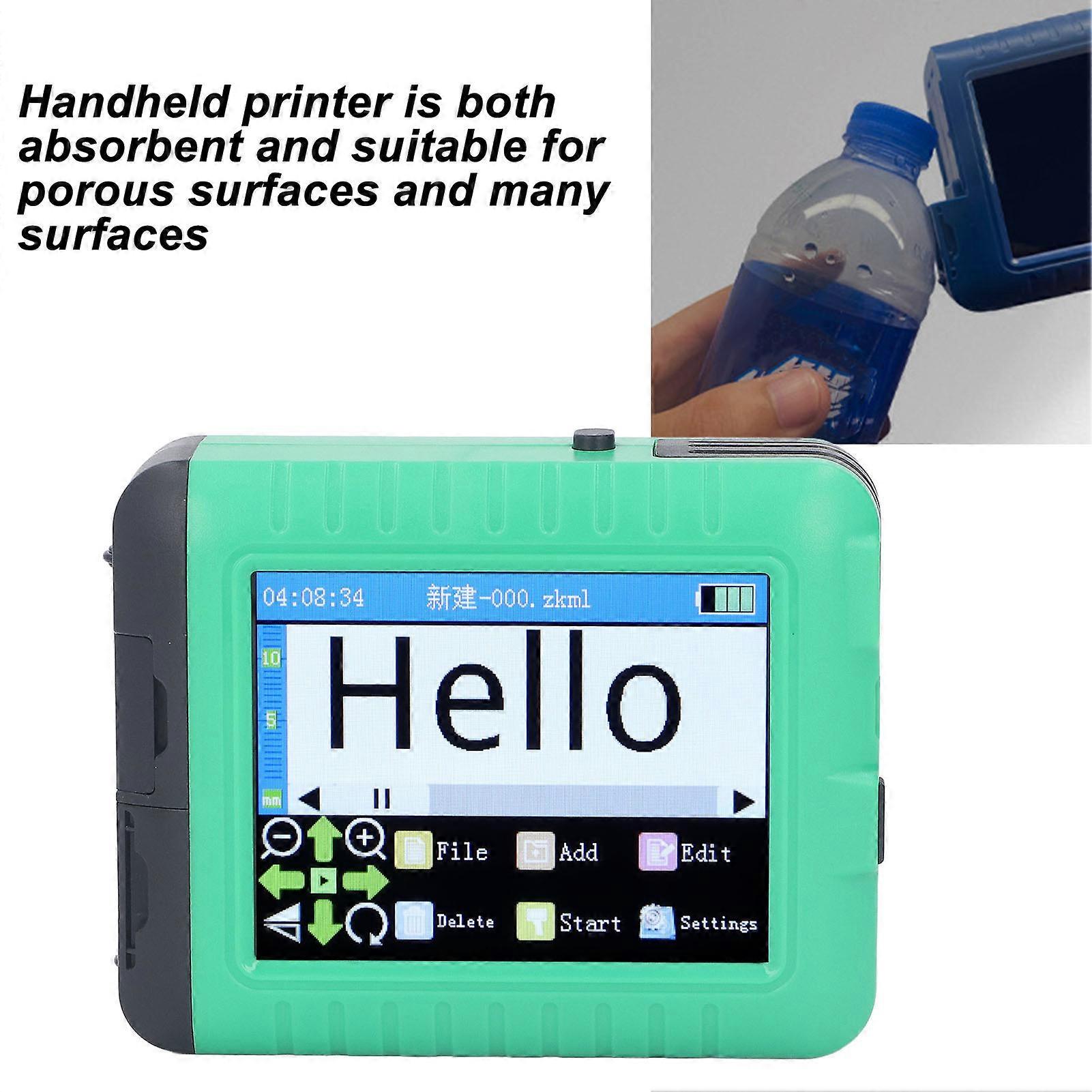 Handheld Inkjet Printer Portable Inkjet Printer with 3.5 Inch HD Color ...