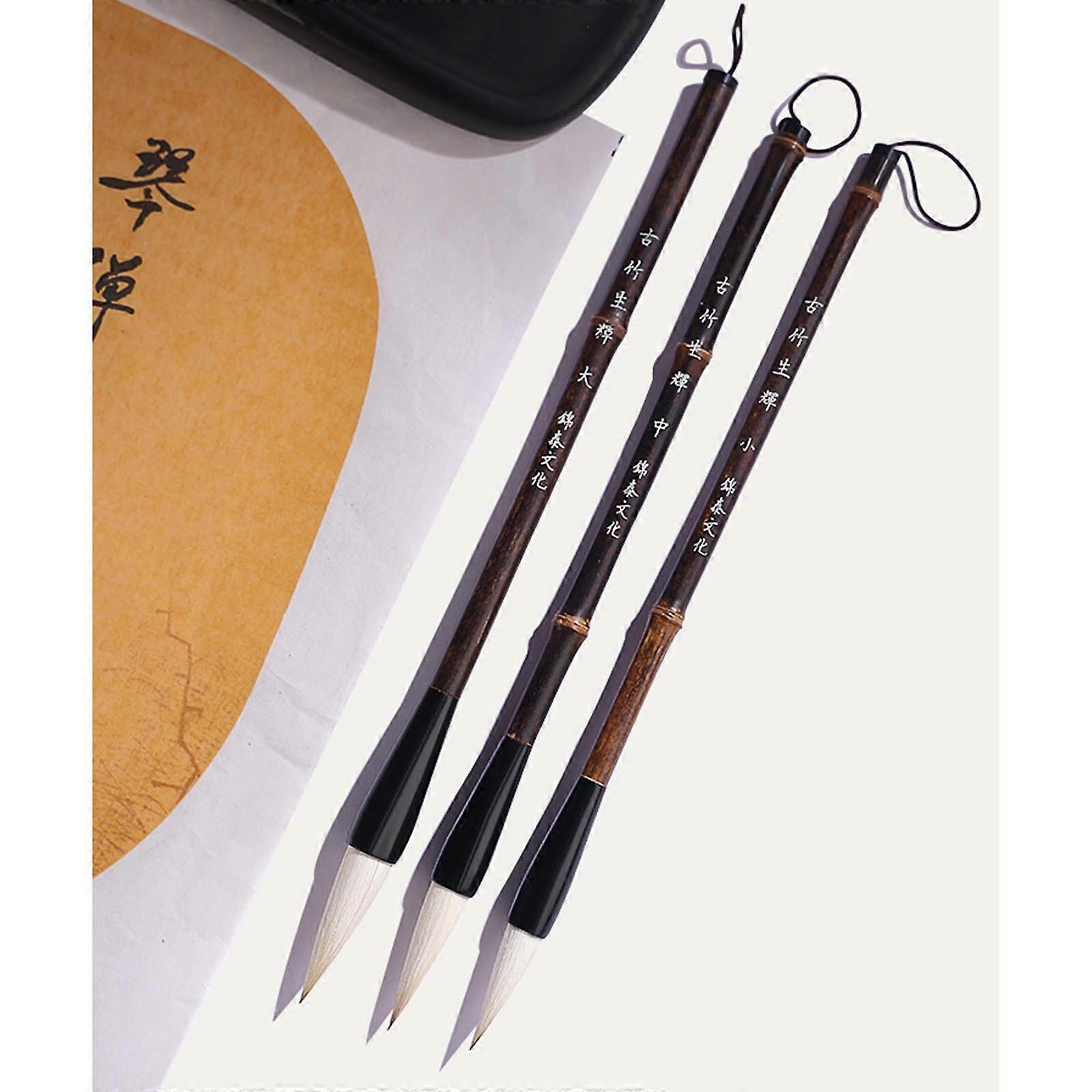 Beginner Chinese Brush Set Calligraphy Brush Pen Small Medium Large Fit ...