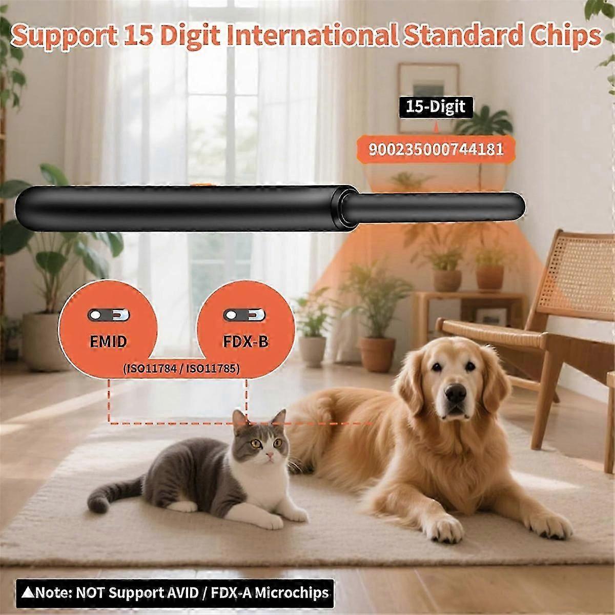Microchip Reader for Pets, RFID Scanner with 500 Record Storage, 15 ...