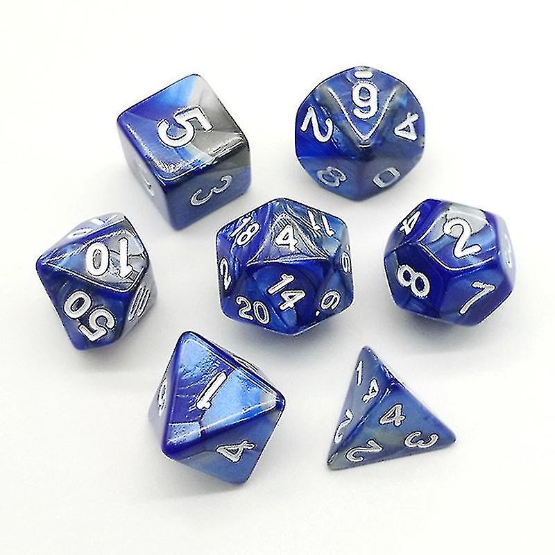 7pcs Set Duty Dice Set Glossed Color Colorful Solid Polyhedral Dice Set ...