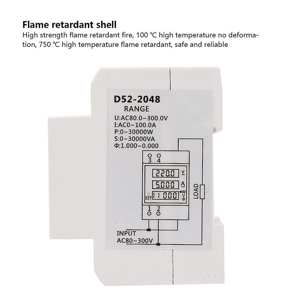 Health Gear Power Meter Voltmeter Ammeter, Multi-functional Digital Din ...