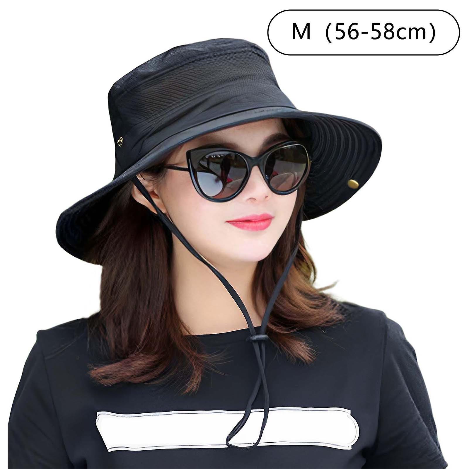 Women's Wide Brim Sun Hats Sun Protection Breathable Beach Hats For ...