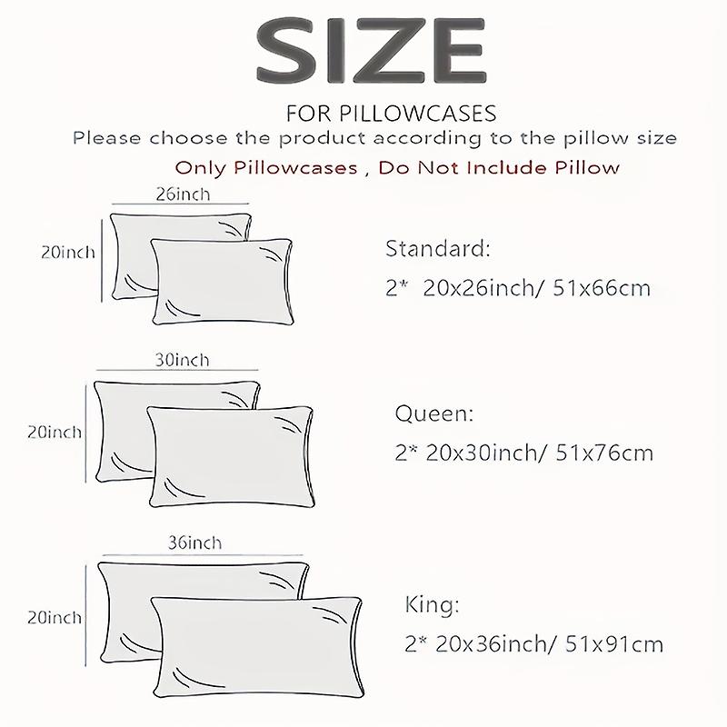 2pcs Satin Pillowcase For Skin And Hair (without Core), Satin Pillow ...