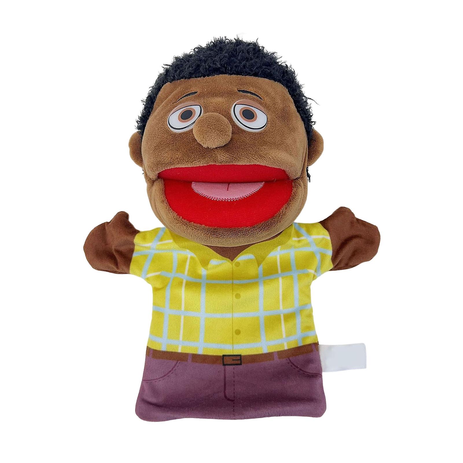 Hand Puppet Doll Black African Grandparents Parents Son Daughter Family ...