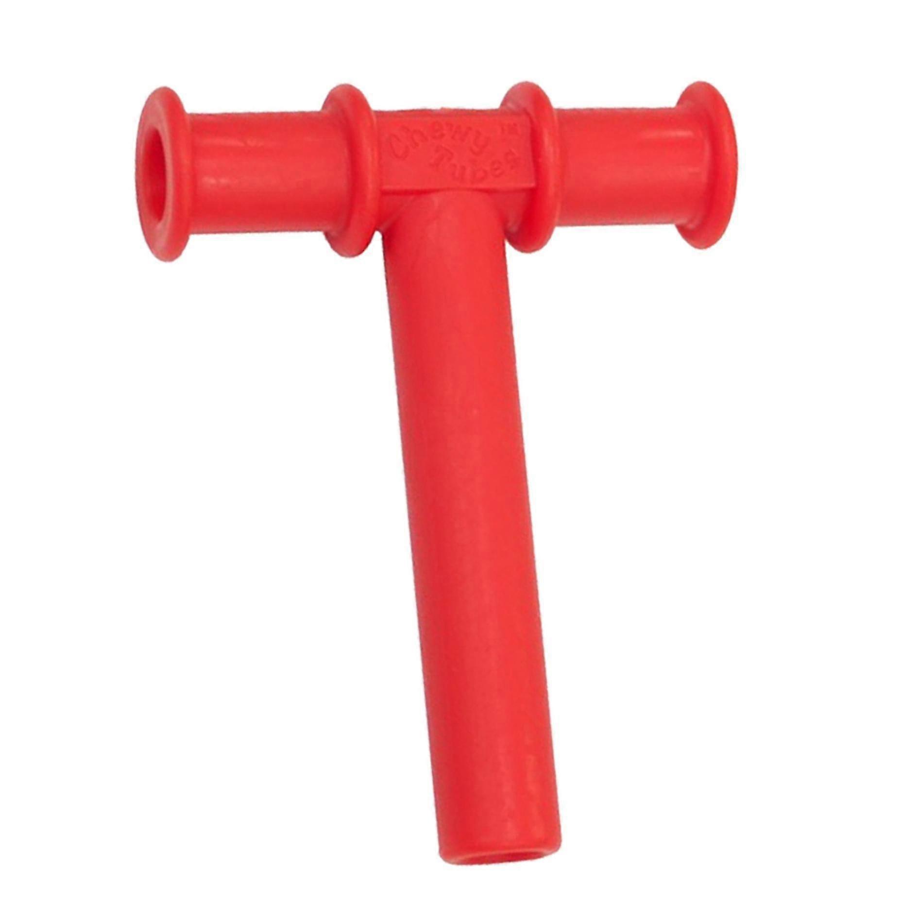 Red T-shaped Teether Chewing Stick Speech Oral Muscle Training Tool For ...