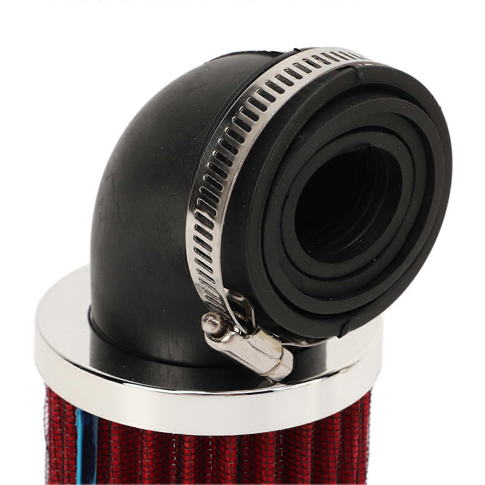 2 Pcs Motorcycle Air Filter 90 Degree Angled Bend Air Intake Cleaner ...