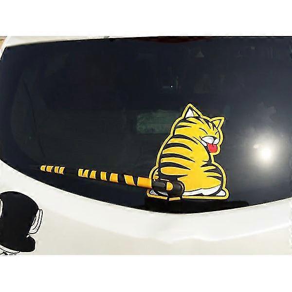 Car Stickers Cartoon Cats Moving Tail Rear Window Wiper Reflective ...