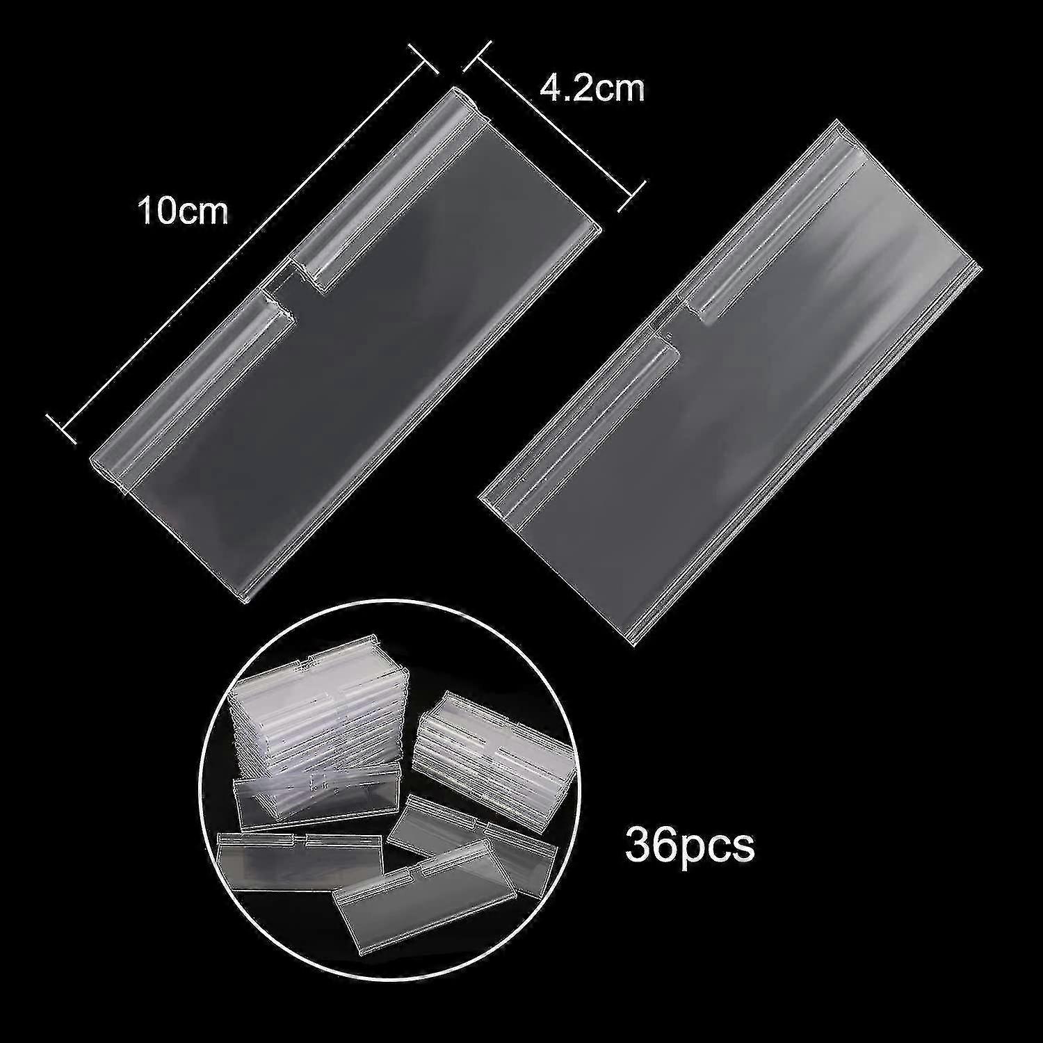 Pack Of 36 Transparent, Premium Pvc Label Holders, Plastic Price Tags ...