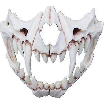 Halloween Skeleton Mask Scary Werewolf Mask Half Skull Mask Cosplay ...