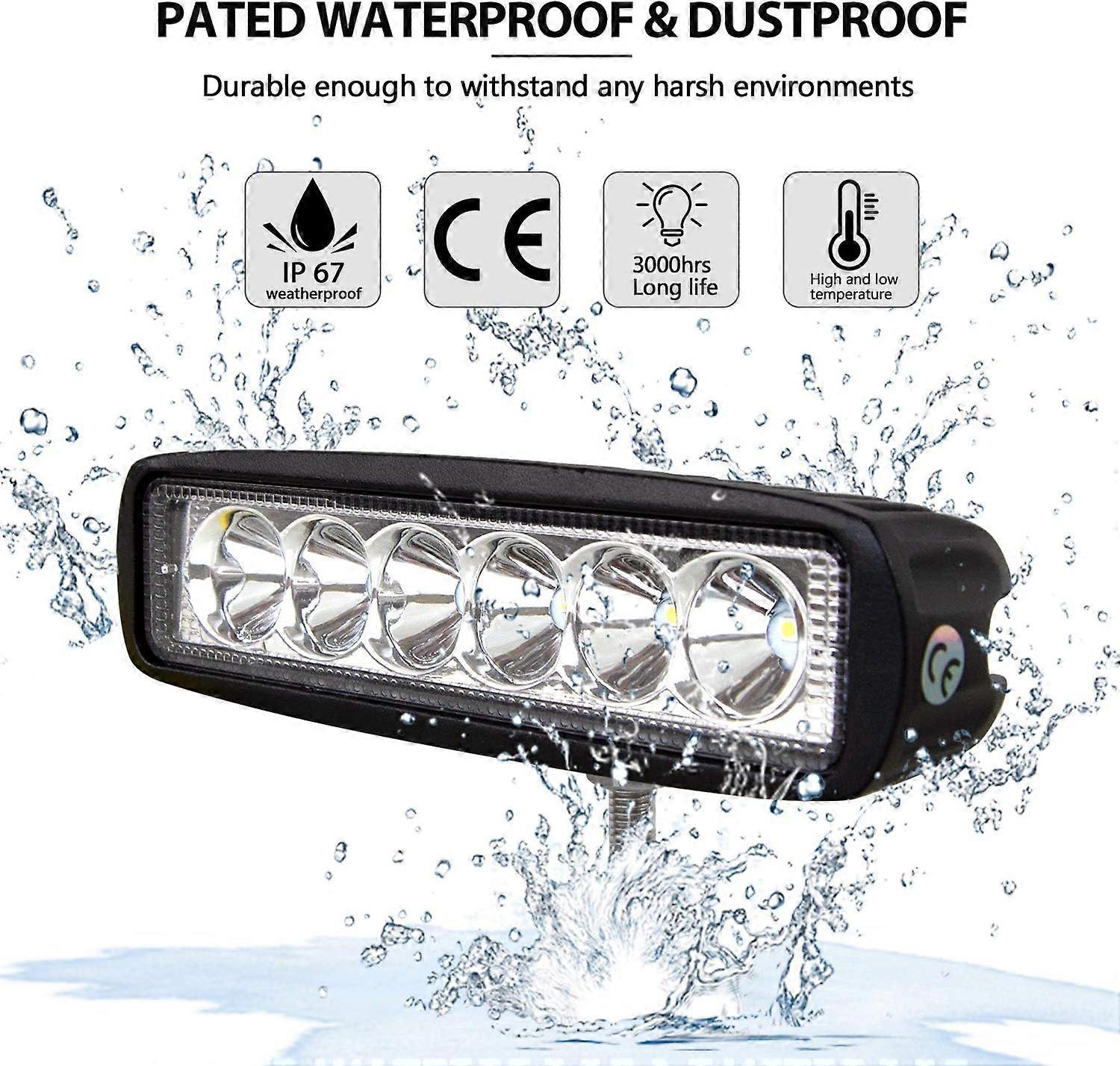 LED Work Light LED Bar 12V 18W 15cm Car LED Spotlight Waterproof IP67 ...