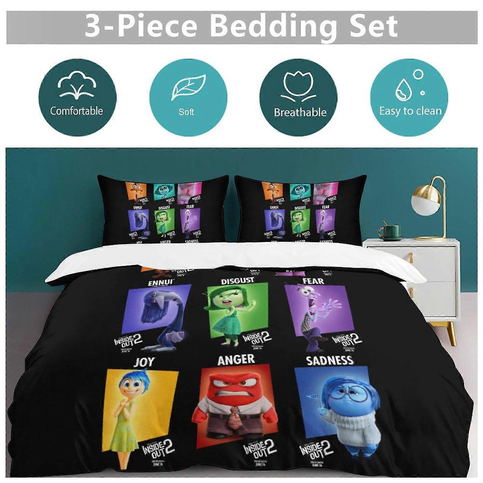 bedding set CA205 Inside Out 2 Bed Duvet Cover Microfiber Bedding Sets ...