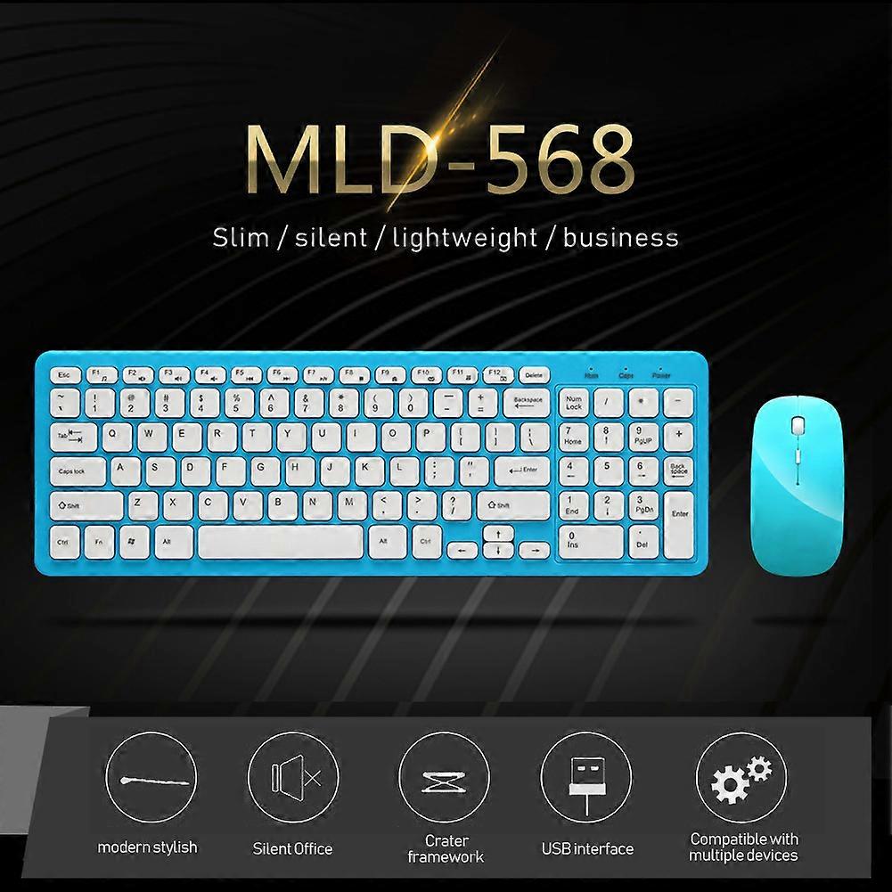French Keyboard Wireless 2400DPI Mouse 2.4Ghz Ultra-Slim AZERTY ...