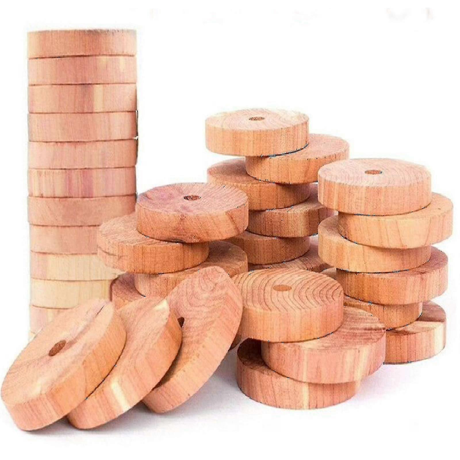 50 Pack Cedar Wood Moth Repellent, 100% Natural Anti Moth Repellent ...