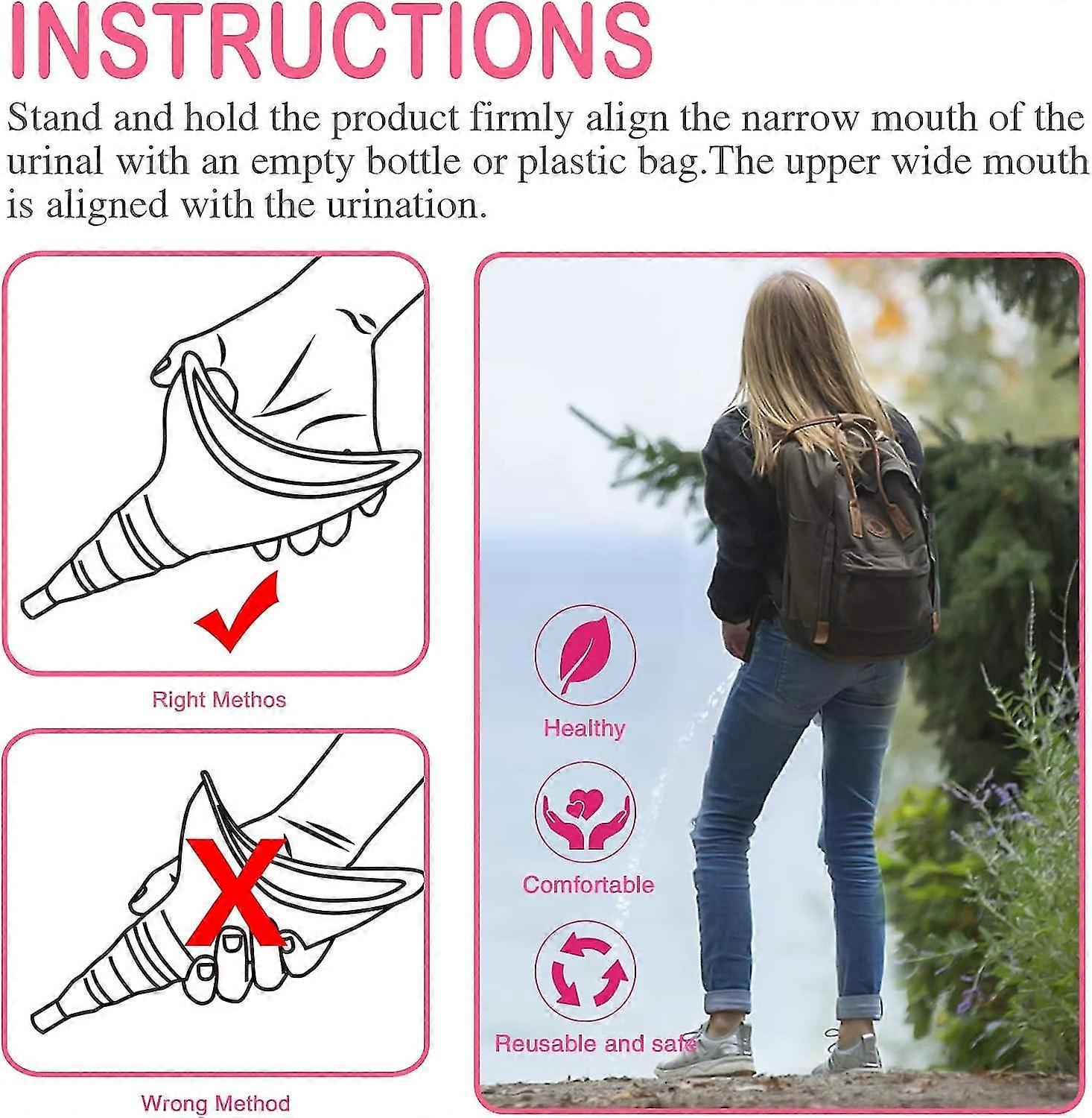 Female Urination Device, Reusable Female Urinal Silicone Women Pee ...