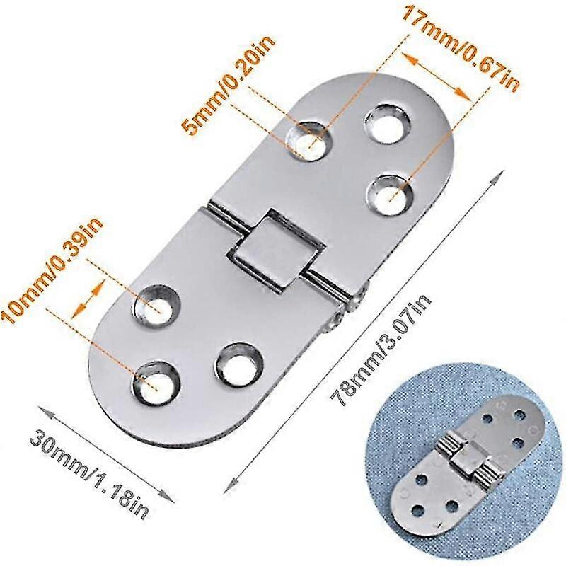 3 Pcs Alloy Table Hinges Stainless Steel Folding Door Hinges Flap ...