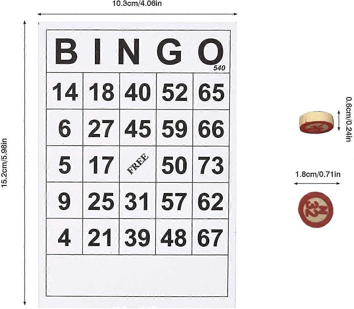 Bingo Cards For Adults And Kids, Classic Bingo Paper Game Cards With 40 ...
