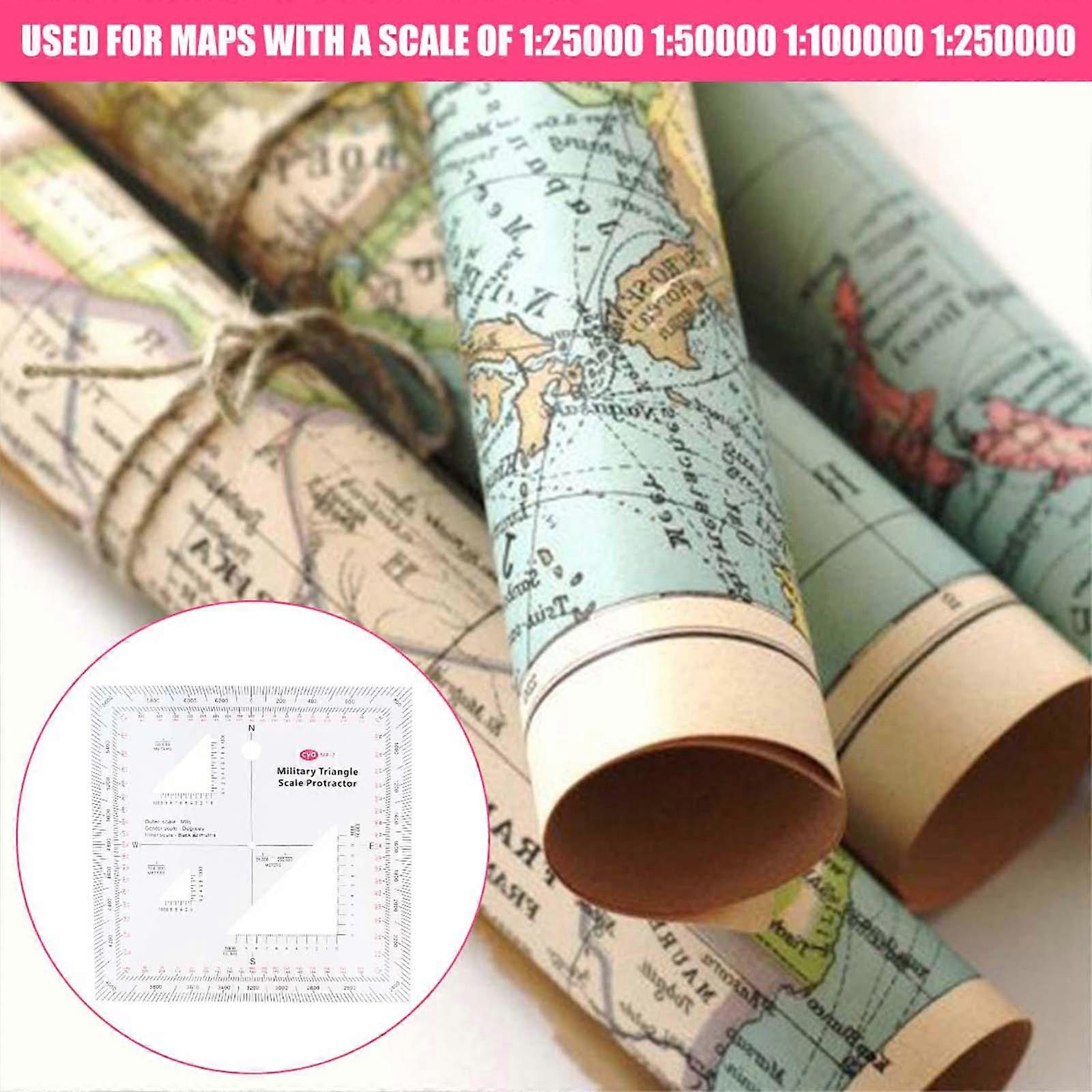 Practical Transparent Military Topographical Map Scale for Sea/Land ...