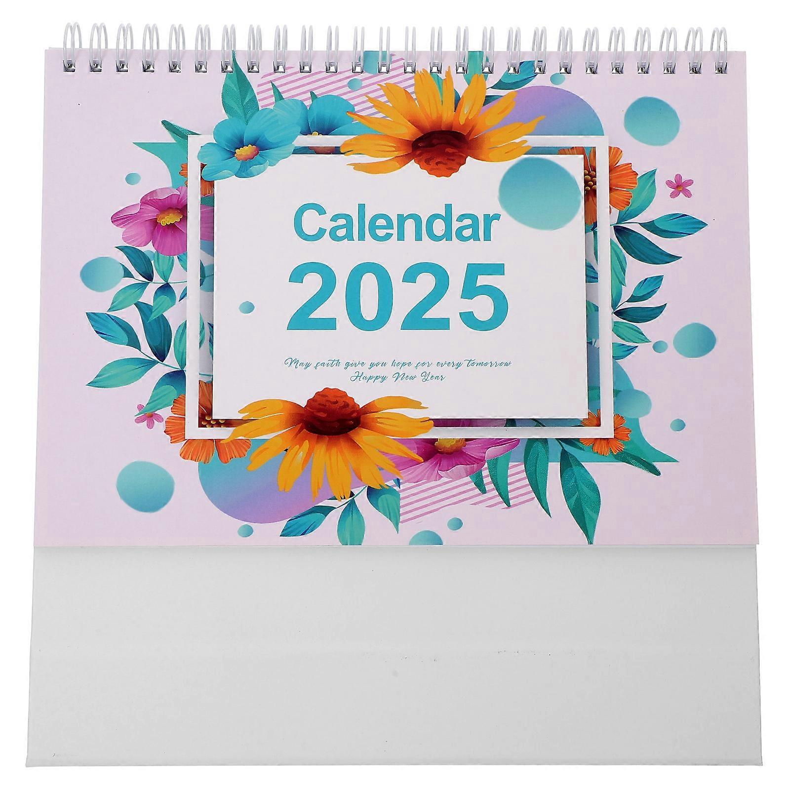 Monthly Calendar 2025 Desk Calendar Spiral Calendar Standing Flip ...