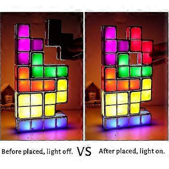 Tetris Stackable Night Light, 7 Pcs Diy Led 7 Colors 3d Puzzles ...