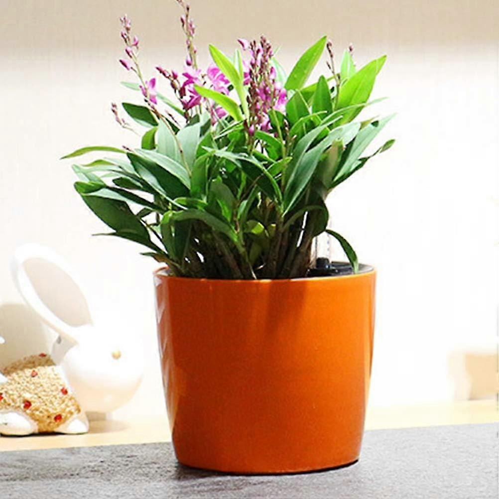 Round flower pot with automatic watering function, with water level ...