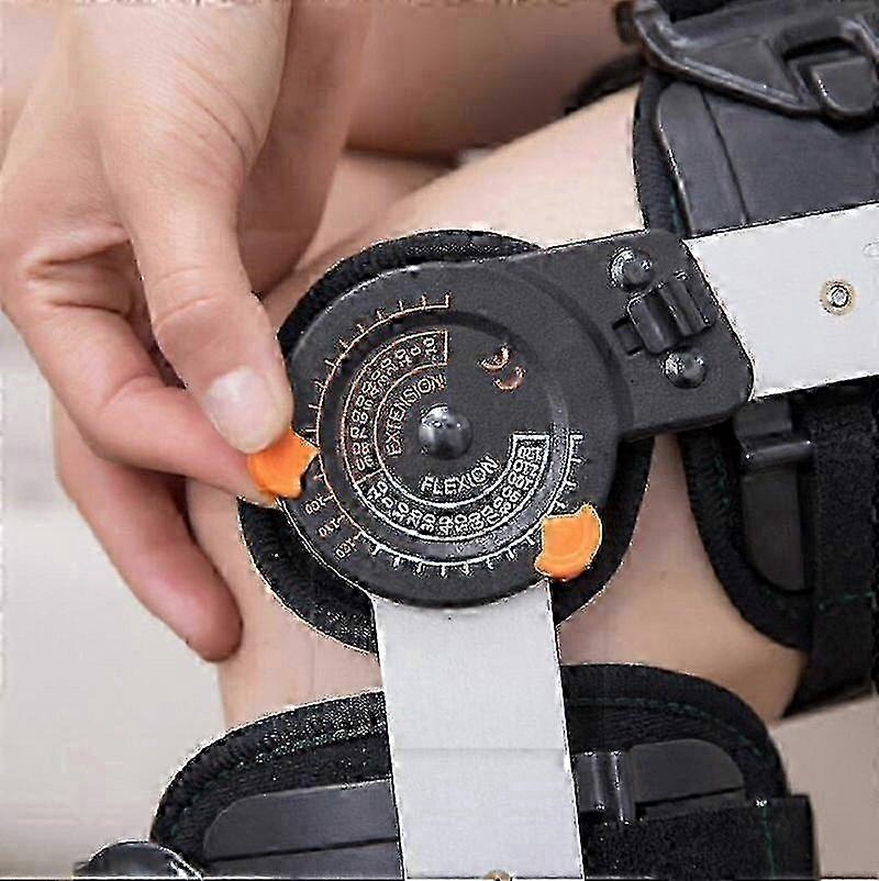 Knee Joint Fixation Bracket Adjustable Hinged Knee Patella Brace Injury ...