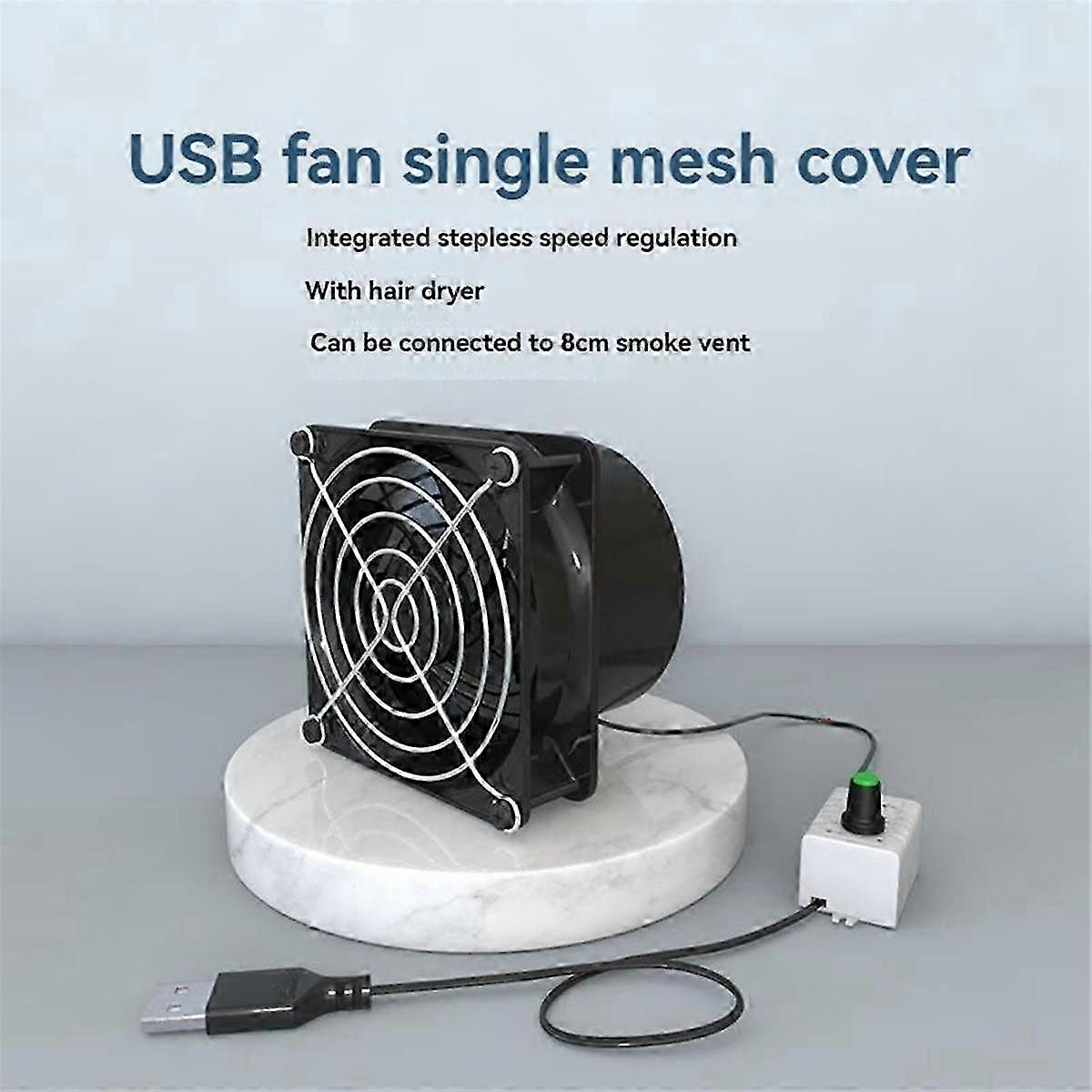 USB Speed Control Fan Smoke Absorber Fume Extractor Fan Pipe Duct ...