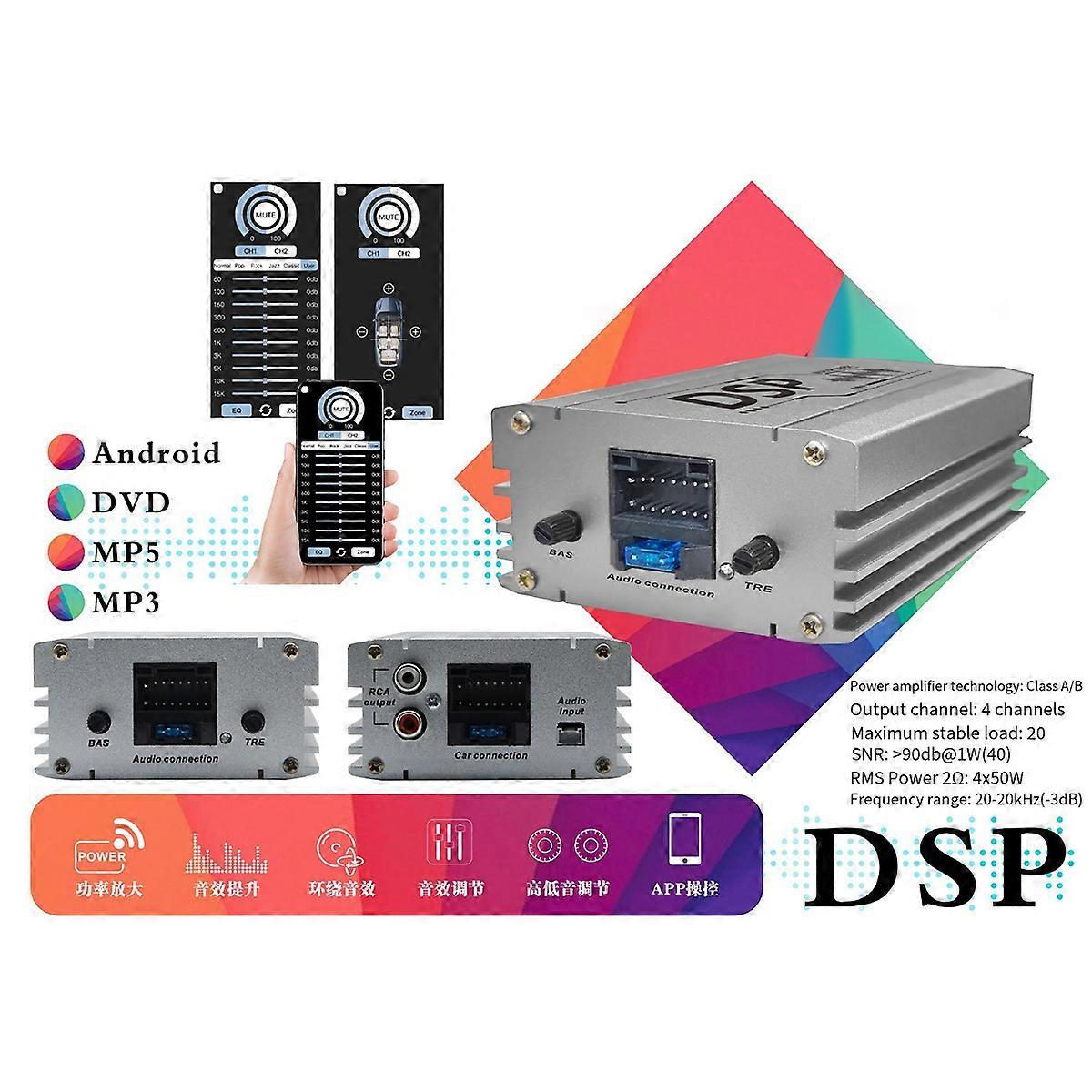Car Dsp Digital Audio Processor 4 in 6 Out Dsp Car Power Amplifier | Fruugo UK