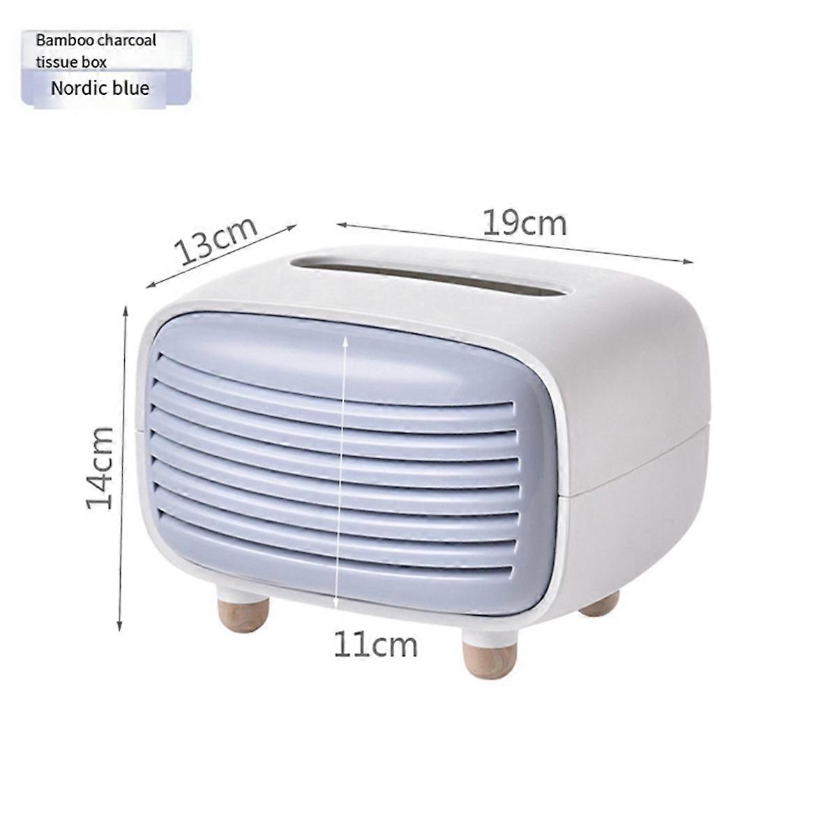 Radio Type Tissue Box Case Container Paper Towel Holder Blue | Fruugo UK