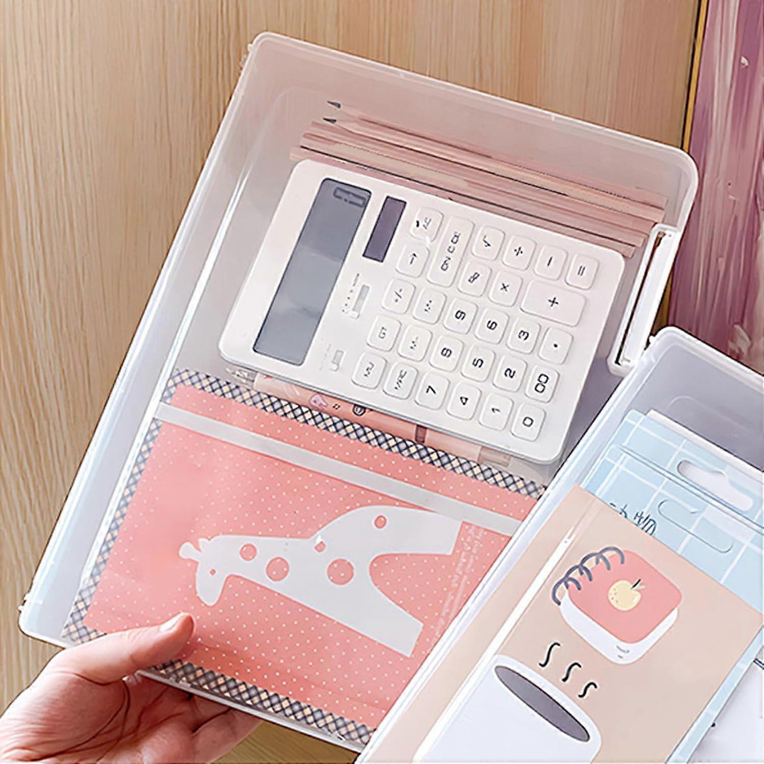 Transparent File Box Portable Project Case Double Buckle File Protector ...