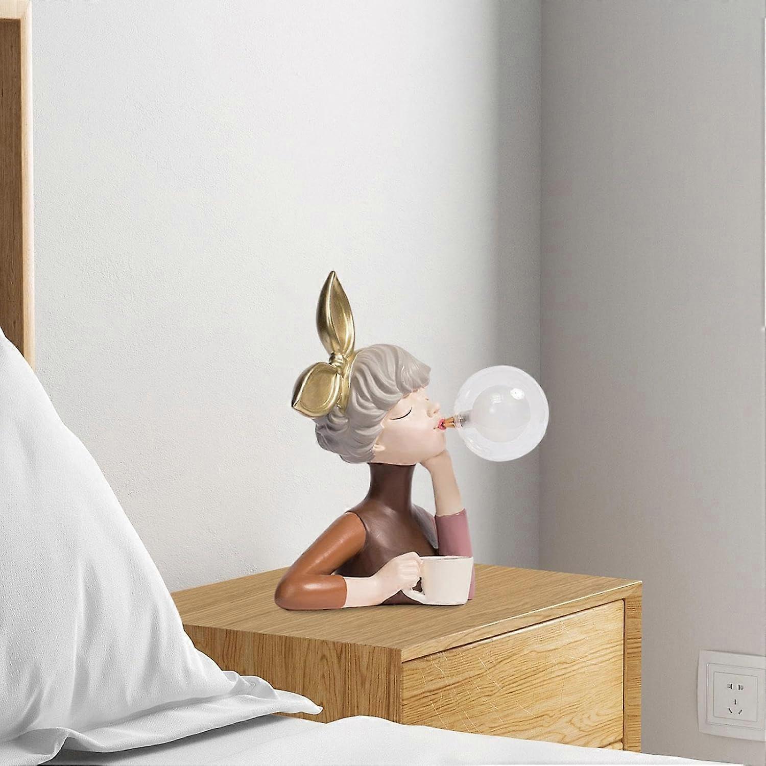 Night Light Decorative Desk Lamp for Living Room with Cartoon Girl ...
