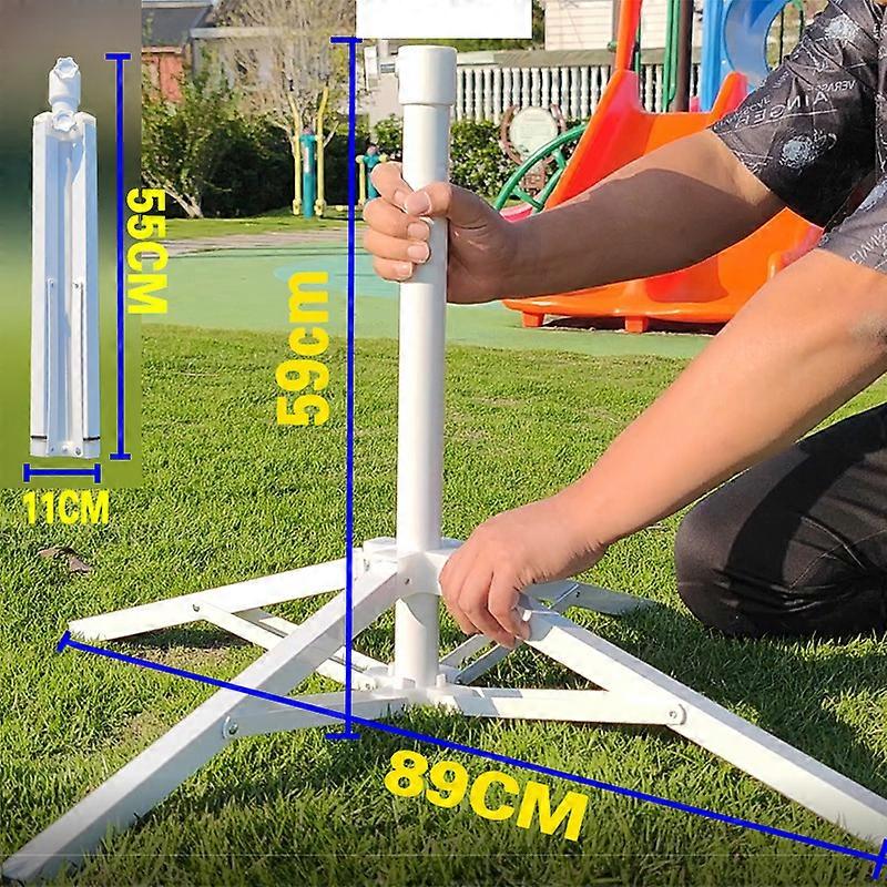 Adjustable portable parasol stand with support base foldable beach ...